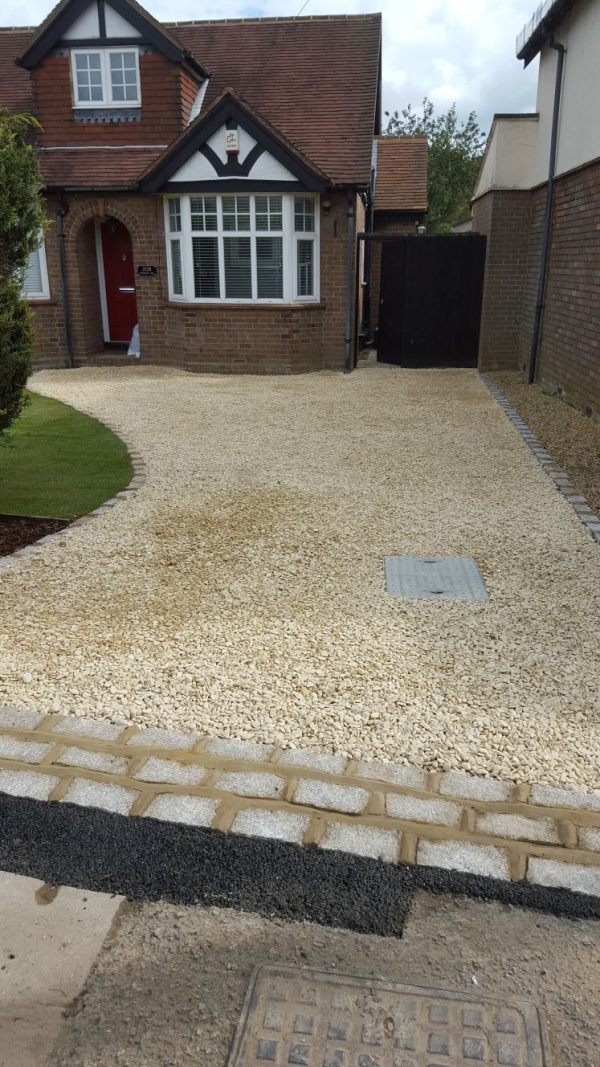 Granite Set Stone and Newly Turfed Garden – TS Drives & Landscapes